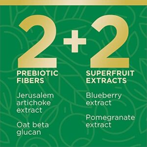 Nature's Bounty Advanced Prebiotics Plus Powder with Fibers and Polyphenols with Jerusalem Artichoke Extract, Oat Beta Glucan and Superfruit Extracts, 11.6 Oz