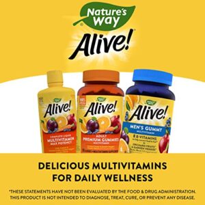 Nature’s Way Alive! Men’s Gummy Multivitamins, High Potency Formula, Supports Whole Body Wellness*, Fruit Flavored, 60 Gummies