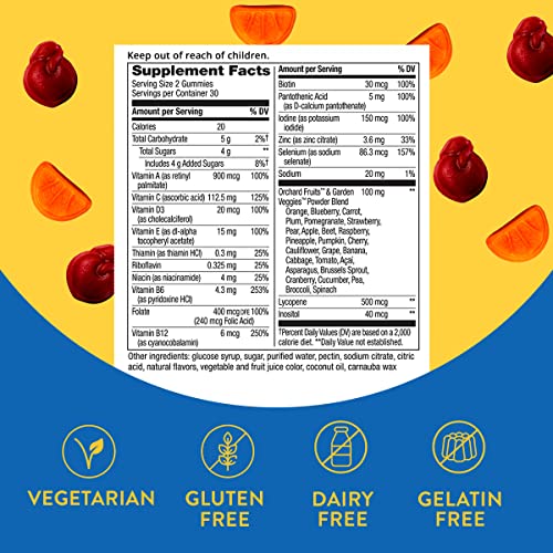 Nature’s Way Alive! Men’s Gummy Multivitamins, High Potency Formula, Supports Whole Body Wellness*, Fruit Flavored, 60 Gummies