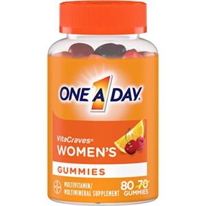 one a day women’s  multivitamin gummies, supplement with vitamin a, vitamin c, vitamin d, vitamin e and zinc for immune health support*, calcium & more, 80 count