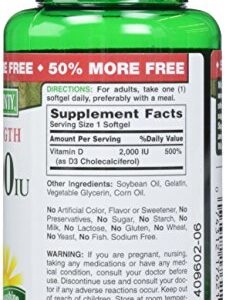 Nature's Bounty, D 2000 Iu Softgels, 150 Count