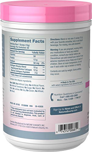 Nature's Bounty Nature's bounty optimal solutions collagen beauty blend, unflavored 20 servings