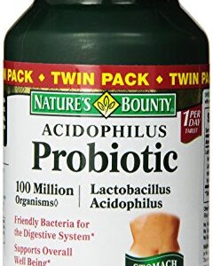 Nature's Bounty Probiotic Acidophilus Tablet, 100 Count (Pack of 2)