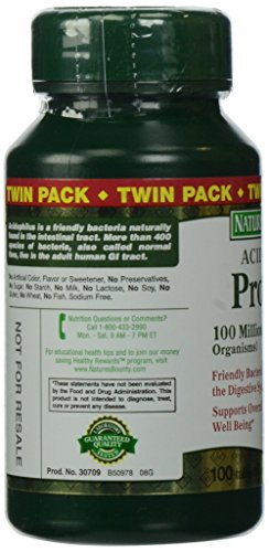 Nature's Bounty Probiotic Acidophilus Tablet, 100 Count (Pack of 2)