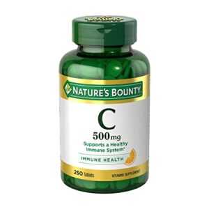 nature’s bounty vitamin c, immune support, tablets, 500mg, 250 ct