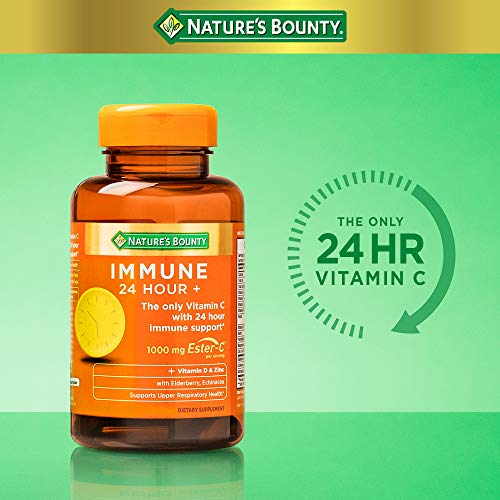 Nature's Bounty Immune 24 Hour +, The only Vitamin C with 24 Hour Immune Support from Ester C, Rapid Release Softgels, 50 Count