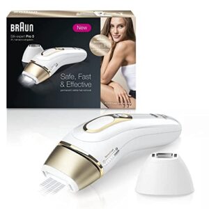 braun ipl long-lasting hair removal for women and men, silk expert pro 5 pl5137 with venus swirl razor, long-lasting reduction in hair regrowth for body & face, corded