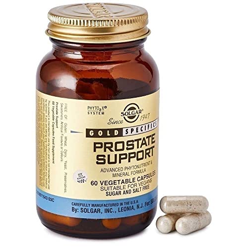 Solgar Prostate Support, 60 Vegetable Capsules - Men’s Health - Prostate & Bladder Support - With Saw Palmetto, Pumpkin Seed, Lycopene, Zinc - Non-GMO, Vegan, Gluten Free, Dairy Free - 30 Servings