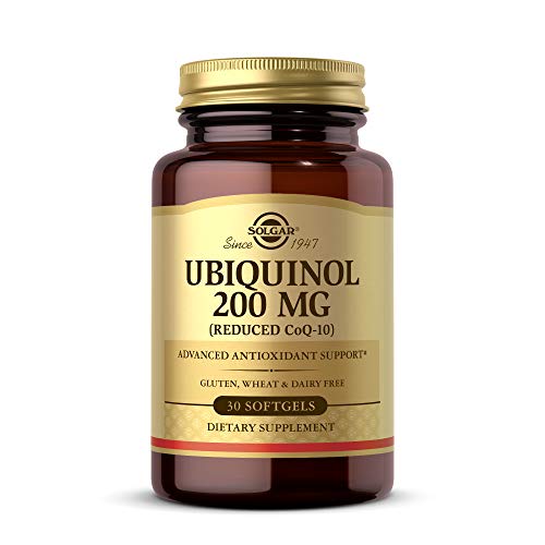 Solgar Ubiquinol 200 mg (Reduced CoQ-10), 30 Softgels - Promotes Heart & Brain Function - Supports Healthy Aging - Coenzyme Q10 - Ubiquinone Supplement - Gluten Free, Dairy Free - 30 Servings