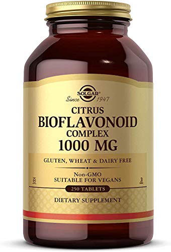 Solgar Citrus Bioflavonoid Complex 1000 mg, 250 Tablets - Antioxidant Support - Promotes Optimal Health - Non-GMO, Vegan, Gluten Free, Dairy Free, Kosher - 250 Servings