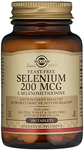 Solgar Yeast-free Selenium 200 Mcg, 100 Tablets - Supports Antioxidant and Immune System 100 Servings, 100 Count (Pack of 12)