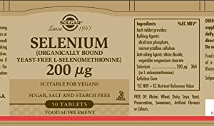 SOLGAR Selenium 200Ug, 50 EA