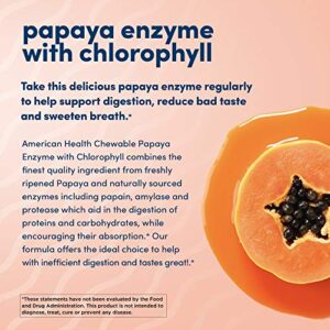 American Health Papaya Enzyme with Chlorophyll Chewable Tablets, 83 Total Servings, 250 Count