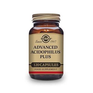 solgar advanced acidophilus plus, 120 vegetable capsules – supports healthy intestinal flora – 500 million microorganisms per serving – gluten & dairy free – vegetarian – 120 servings