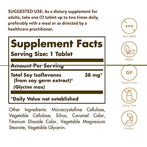 Solgar – Non-GMO Super Concentrated Isoflavones, 120 Tablets