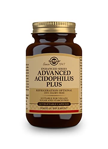 Solgar Advanced Acidophilus Plus, 60 Vegetable Capsules - Supports Healthy Intestinal Flora - 500 Million Microorganisms Per Serving - Gluten & Dairy Free - Vegetarian - 60 Servings