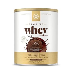 whey to go protein powder natural chocolate cocoa bean flavor by solgar – 41 oz