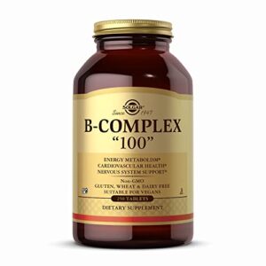 solgar b-complex “100” – 250 tablets – energy metabolism, cardiovascular health, nervous system support – non-gmo, vegan, gluten free – 250 servings