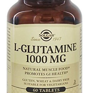 L-Glutamine, 1000 mg, 60 Tabs by Solgar (Pack of 3)