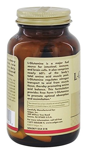 L-Glutamine, 1000 mg, 60 Tabs by Solgar (Pack of 3)