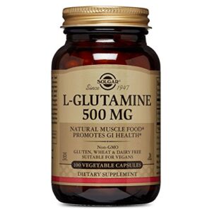 solgar – l-glutamine 500 mg, 100 vegetable capsules