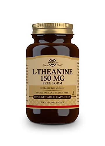 Solgar L-Theanine 150 mg, 60 Vegetable Capsules - Mood Support - Promotes Relaxation - Vegan, Gluten Free, Dairy Free, Kosher - 60 Servings