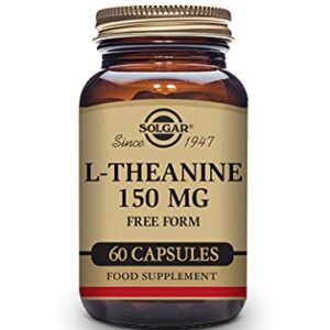 Solgar L-Theanine 150 mg, 60 Vegetable Capsules - Mood Support - Promotes Relaxation - Vegan, Gluten Free, Dairy Free, Kosher - 60 Servings