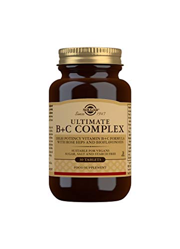 Solgar B-Complex with Vitamin C Stress Formula, 100 Tablets - Energy Metabolism - Nervous System & Immune Support - Non-GMO, Vegan, Gluten Free, Dairy Free, Kosher, Halal - 50 Servings