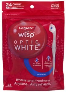 colgate wisp portable mini-brush optic white, coolmint, 24 count