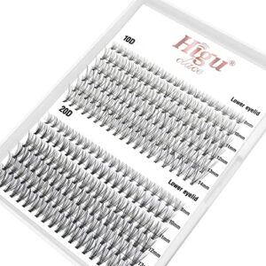 240 pcs lash clusters diy eyelash extension 10d/20d cluster lashes c curl 8-16mm individual eyelashes cluster lashes wisps reusable mini eyelash cluster eyelash extensions at home (10d/20d c 8-14mm)