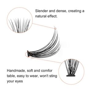 240 PCS Lash Clusters DIY Eyelash Extension 10D/20D Cluster Lashes C Curl 8-16mm Individual Eyelashes Cluster Lashes Wisps Reusable Mini Eyelash Cluster Eyelash Extensions at Home (10D/20D C 8-14mm)