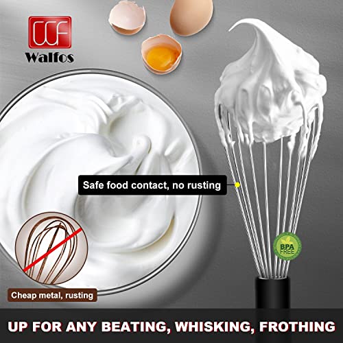 Stainless Steel Wire Whisk Set - 3 Packs Balloon Whisk, Thick Wire Wisk ＆ Strong Handles, Egg Frother for Cooking, Blending, Whisking, Beating and Stirring (8.5"+10"+11")