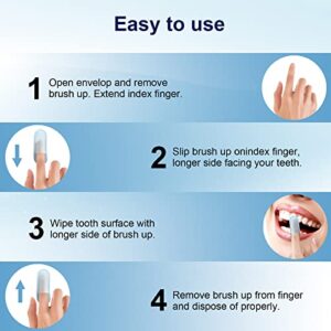 MySmile 100pcs Teeth Wipes Disposal Finger Brush Deep Cleaning Teeth Wipes Oral Brush Up Tooth Wipes ​for Teeth Cleaning Mint Flavor