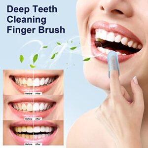 MySmile 100pcs Teeth Wipes Disposal Finger Brush Deep Cleaning Teeth Wipes Oral Brush Up Tooth Wipes ​for Teeth Cleaning Mint Flavor