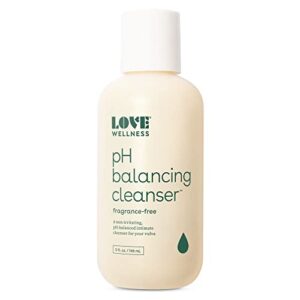 love wellness ph balancing cleanser feminine wash – balances women vaginal health & ph – moisturizing aloe vera & calendula for itchy & dry skin – odor-free, sulfate & paraben-free feminine care