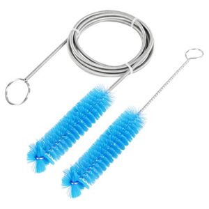 cpap tube cleaning brush-7 feet flexible + 7 inches handy stainless steel wire bristle brush- fits for standard 22mm diameter tubing