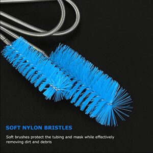 CPAP Tube Cleaning Brush-7 Feet Flexible + 7 Inches Handy Stainless Steel Wire Bristle Brush- Fits for Standard 22mm Diameter Tubing