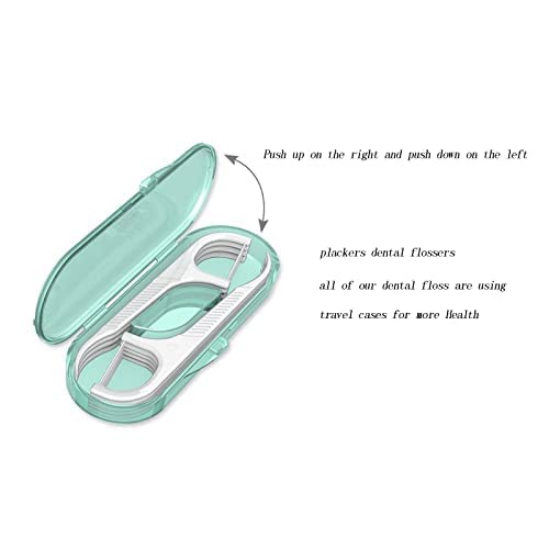 Flosser Dispenser Dental Floss Case Travel Floss Professional Toothpicks Sticks Dental Floss Picks Flossers with Travel Case Superfine Floss Picks Dental Picks for Teeth Cleaning