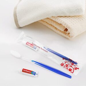 Travel Toothbrushes Kit,30Pcs Travel Toothbrush Set Disposable Toothbrushes with Toothpaste for Nursing Home,Hotel,Charity(Individually Wrapped)