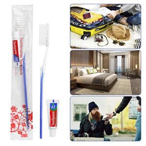 Travel Toothbrushes Kit,30Pcs Travel Toothbrush Set Disposable Toothbrushes with Toothpaste for Nursing Home,Hotel,Charity(Individually Wrapped)