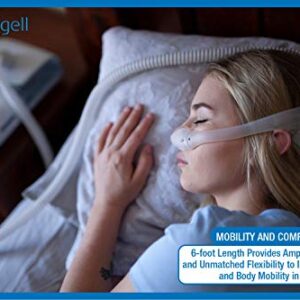 Slim CPAP Tubing by Snugell™ | 6-Foot Universal Premium Slim CPAP Tube | Compatible with all major CPAP Machines