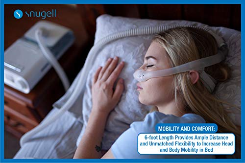 Slim CPAP Tubing by Snugell™ | 6-Foot Universal Premium Slim CPAP Tube | Compatible with all major CPAP Machines