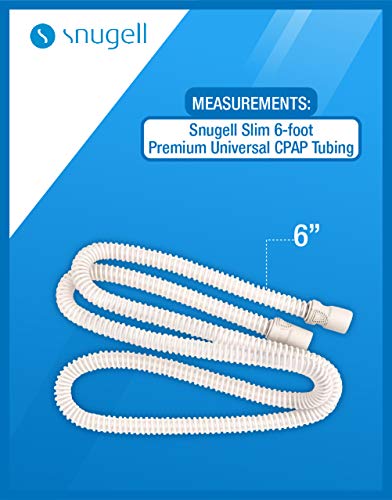 Slim CPAP Tubing by Snugell™ | 6-Foot Universal Premium Slim CPAP Tube | Compatible with all major CPAP Machines