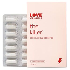 love wellness the killer, 14 boric acid suppositories – maintains and balances healthy vaginal ph & manages odor – discomfort & loss of intimacy – feminine health developed by doctors for women