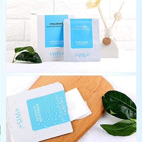 +WIS+ Hyaluronic Acid Essence 24 Sheet Mask，with Aloe Vera, Vitamin B5, Deep Hydration and Moisturizing Anti Aging Facial Mask，Beauty Mask For All Skin Care Type