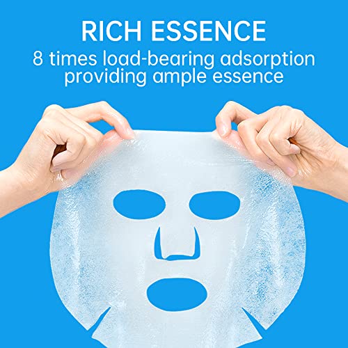 +WIS+ Hyaluronic Acid Essence 24 Sheet Mask，with Aloe Vera, Vitamin B5, Deep Hydration and Moisturizing Anti Aging Facial Mask，Beauty Mask For All Skin Care Type