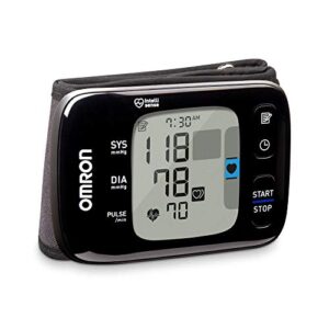 omron 7 series wireless wrist blood pressure monitor, black