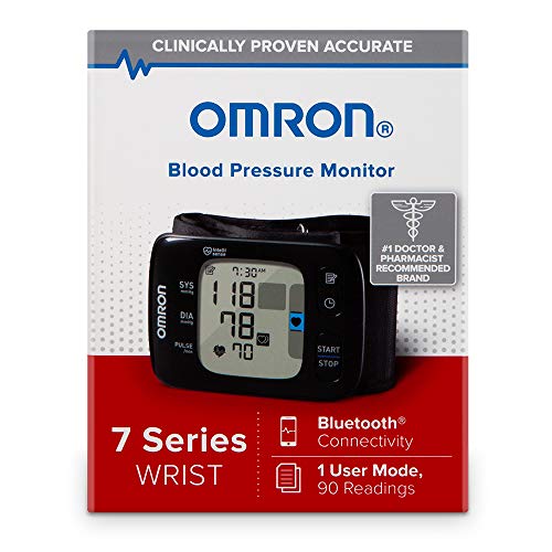 OMRON 7 Series Wireless Wrist Blood Pressure Monitor, Black