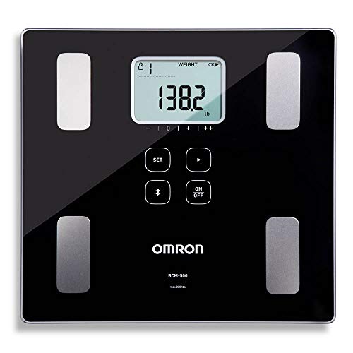 Omron Body Composition Monitor and Scale with Bluetooth Connectivity – 6 Body Metrics & Unlimited Reading Storage with Smartphone App by Omron, Black