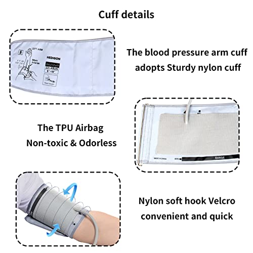 Compatible with Omron BP Extra Large Generic Replacement Cuff, 9"-19" Inches (22-48CM) Sized for Upper Big Arm HEDIGON